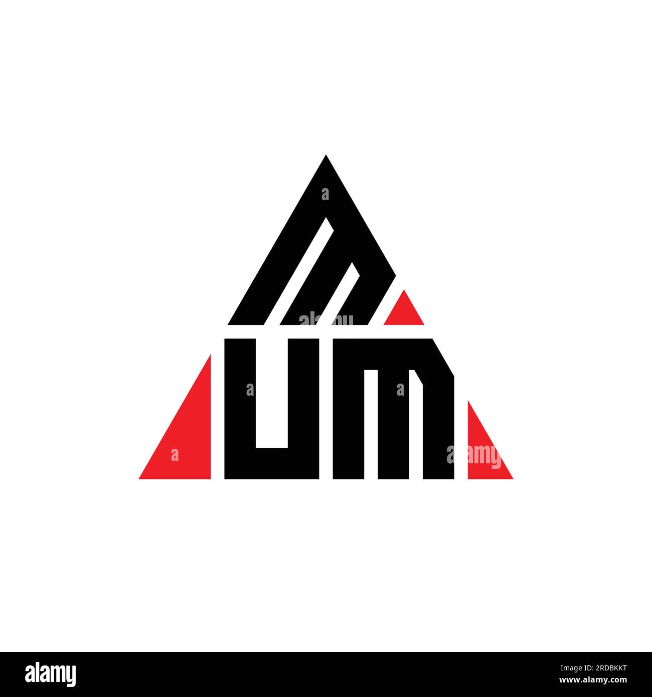 MUM triangle letter logo design with triangle shape. MUM triangle logo ...