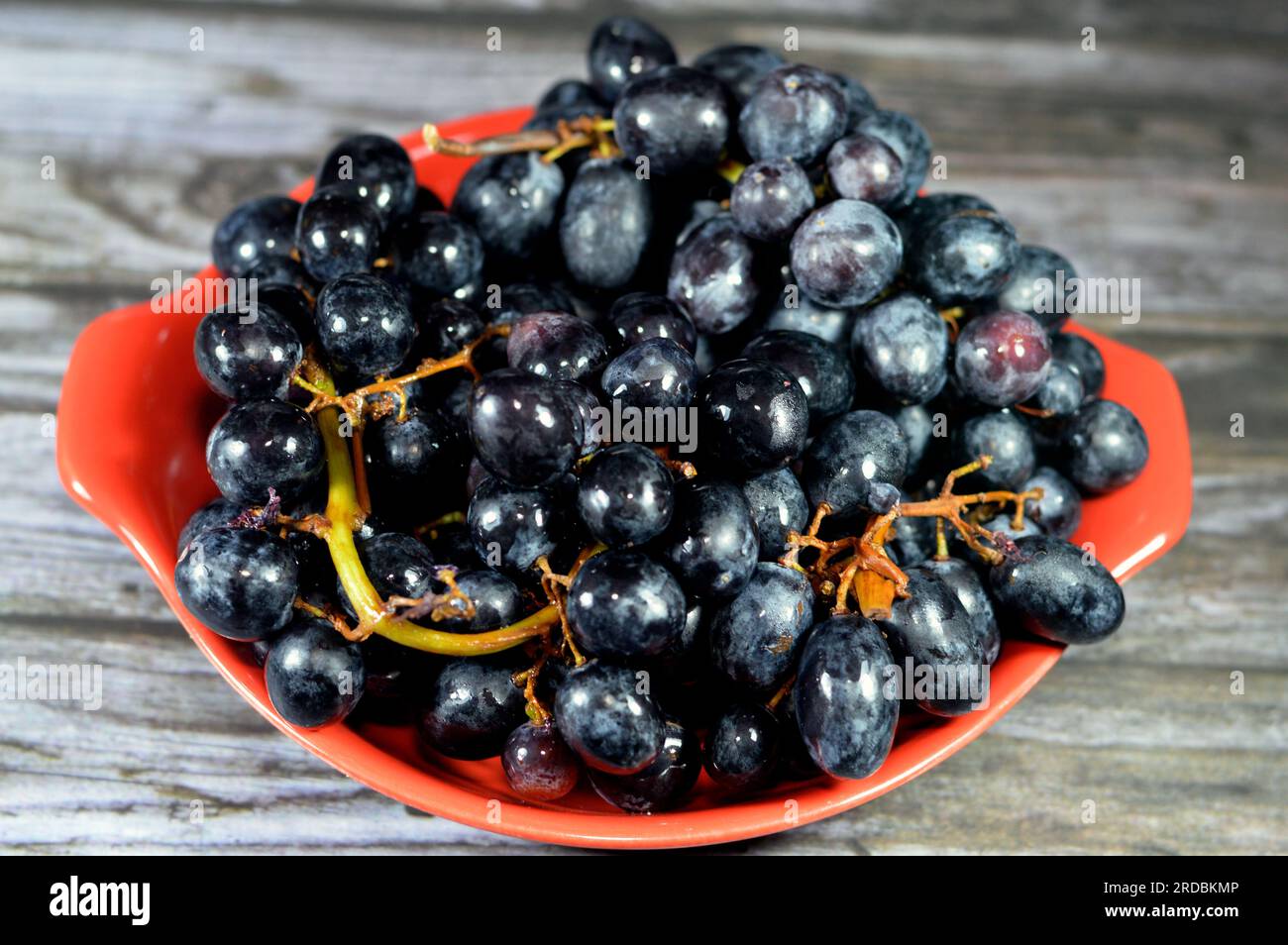 Black grapes, a fruit, botanically a berry of the deciduous woody vines ...
