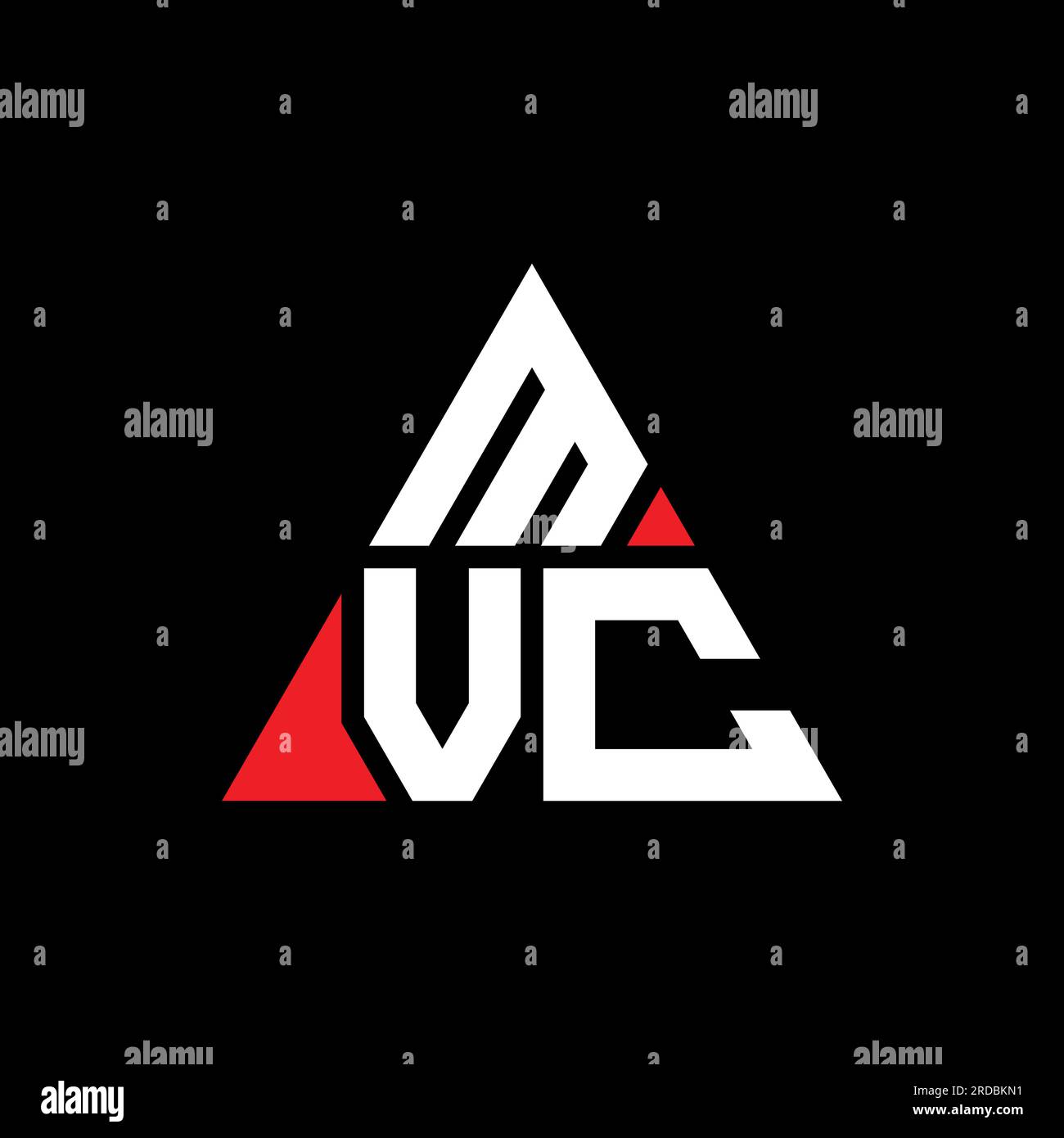 MVC triangle letter logo design with triangle shape. MVC triangle logo ...