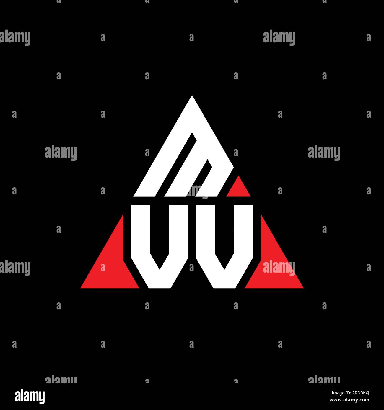 MVV triangle letter logo design with triangle shape. MVV triangle logo ...