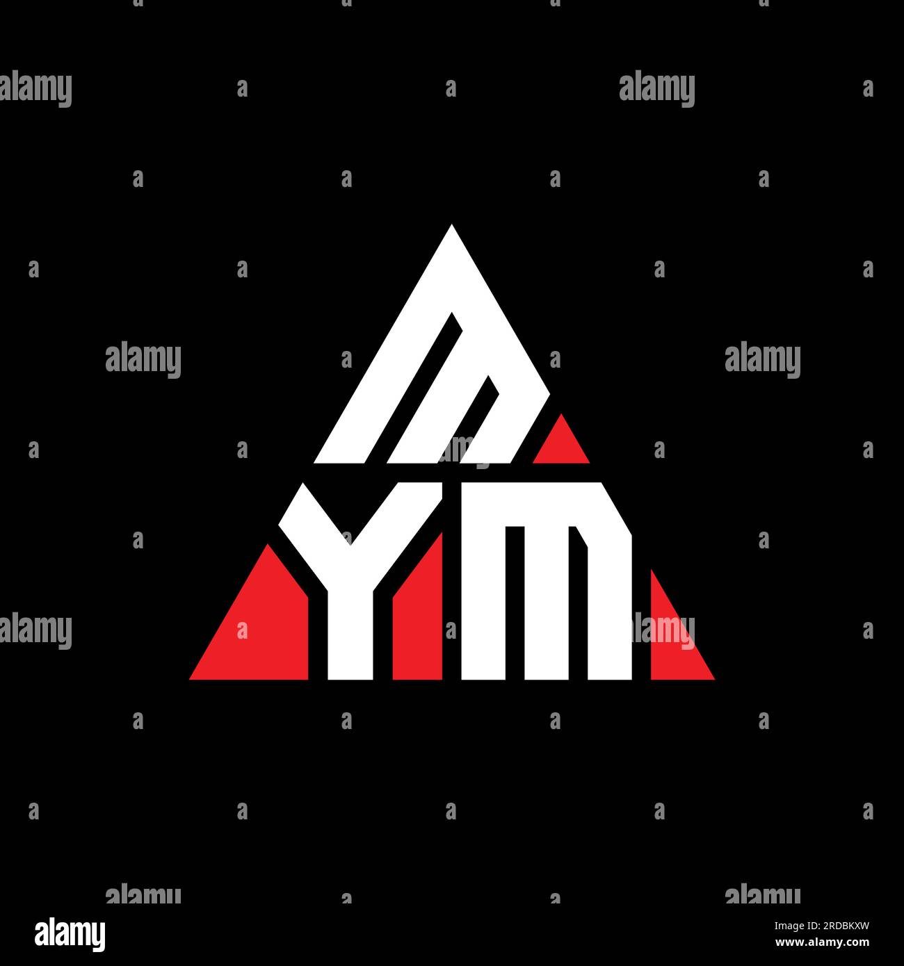 MYM triangle letter logo design with triangle shape. MYM triangle logo ...