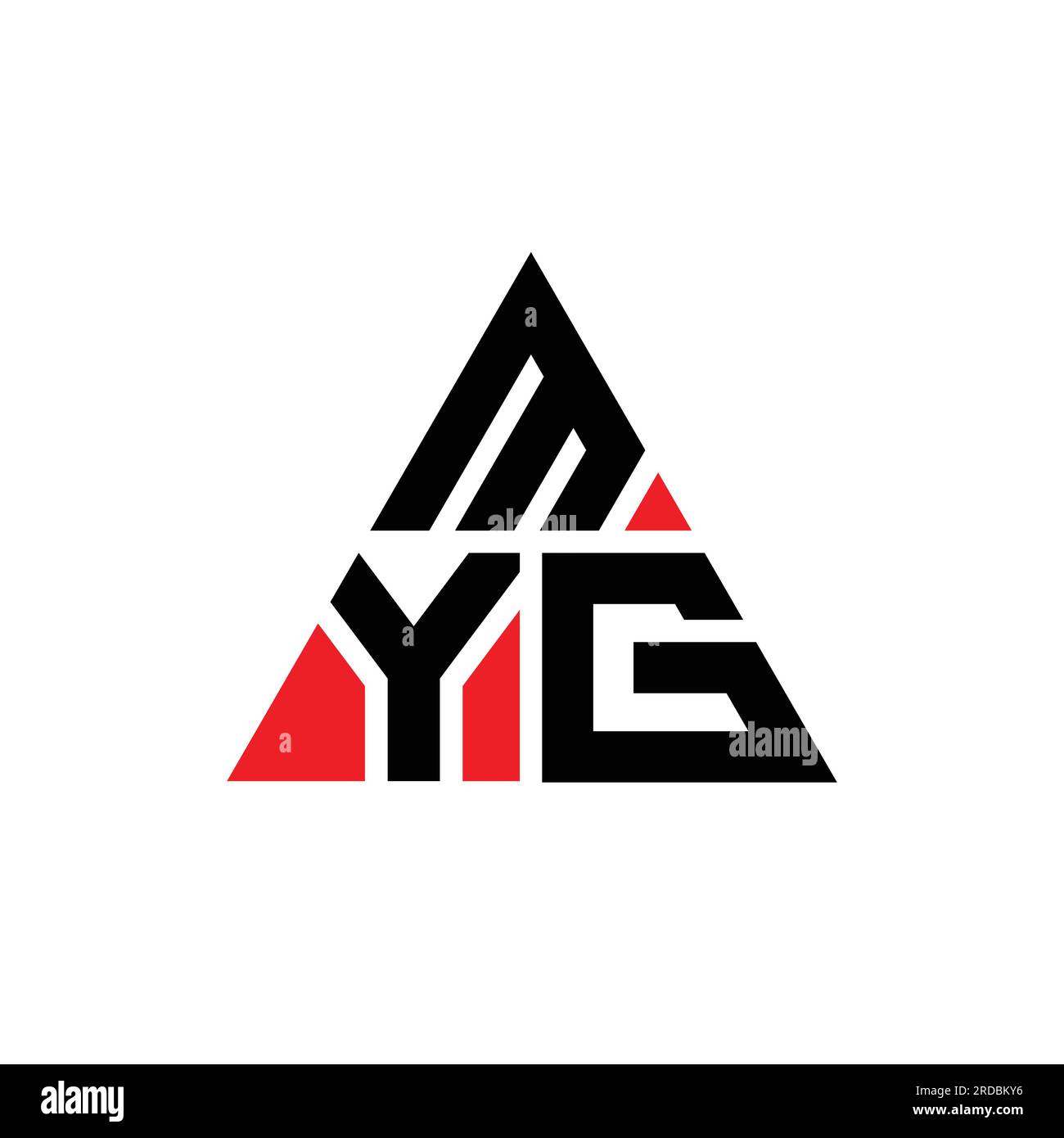MYG triangle letter logo design with triangle shape. MYG triangle logo ...