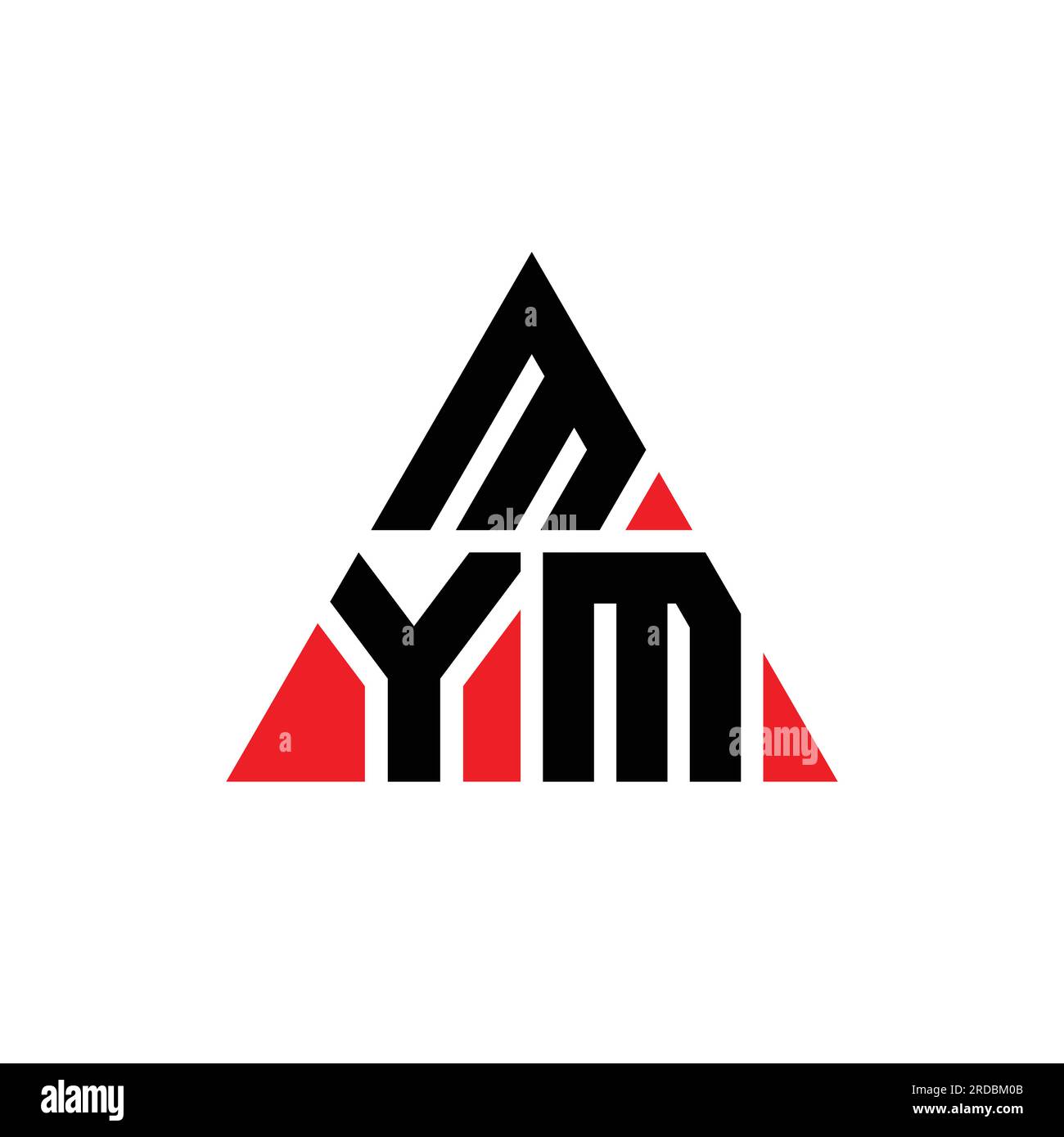 MYM triangle letter logo design with triangle shape. MYM triangle logo ...