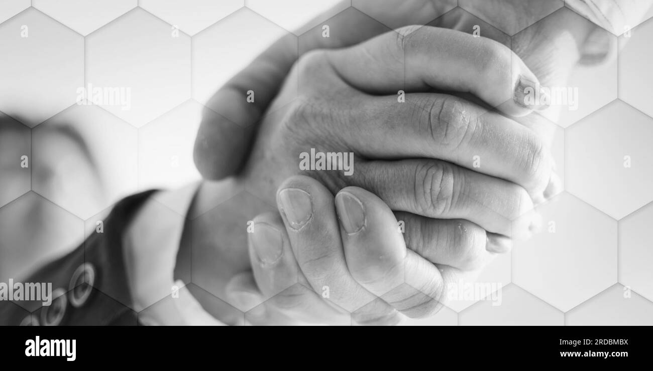 Hand shake business Black and White Stock Photos & Images - Alamy