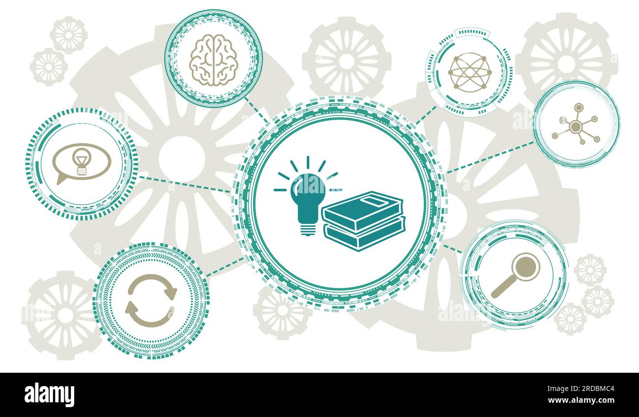 Knowledge management icon Cut Out Stock Images & Pictures - Alamy