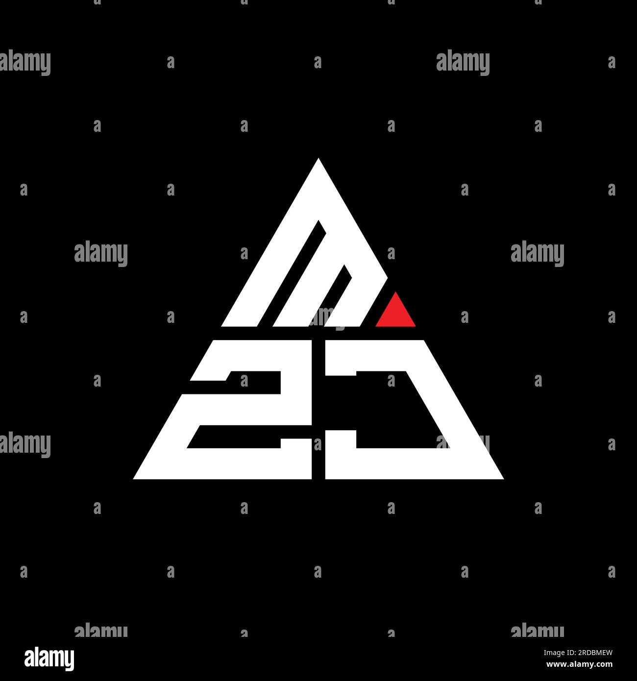 MZJ triangle letter logo design with triangle shape. MZJ triangle logo ...