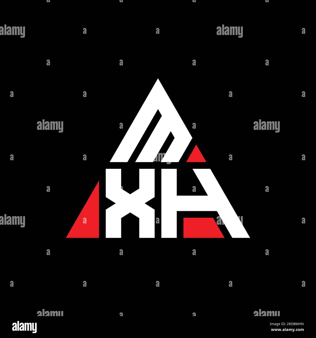MXH triangle letter logo design with triangle shape. MXH triangle logo ...