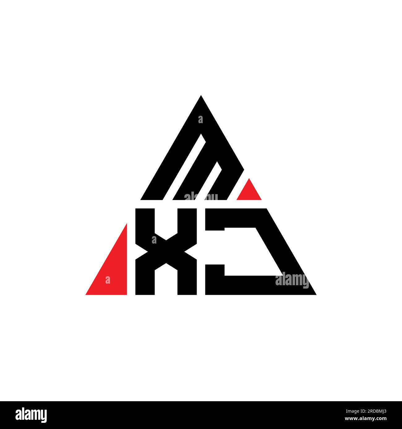 MXJ triangle letter logo design with triangle shape. MXJ triangle logo ...
