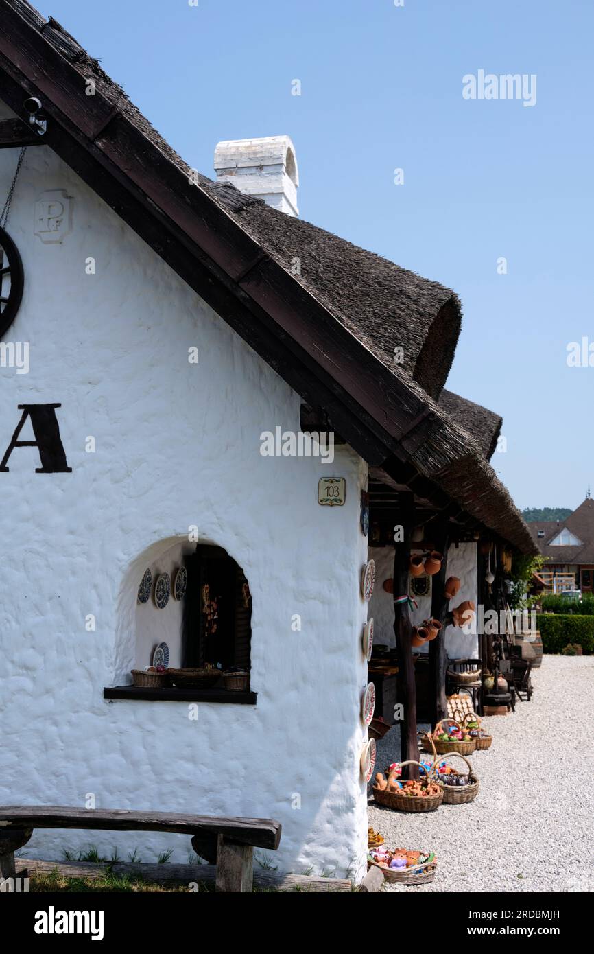 Pretty traditional thatched roof houses Stock Photo - Alamy
