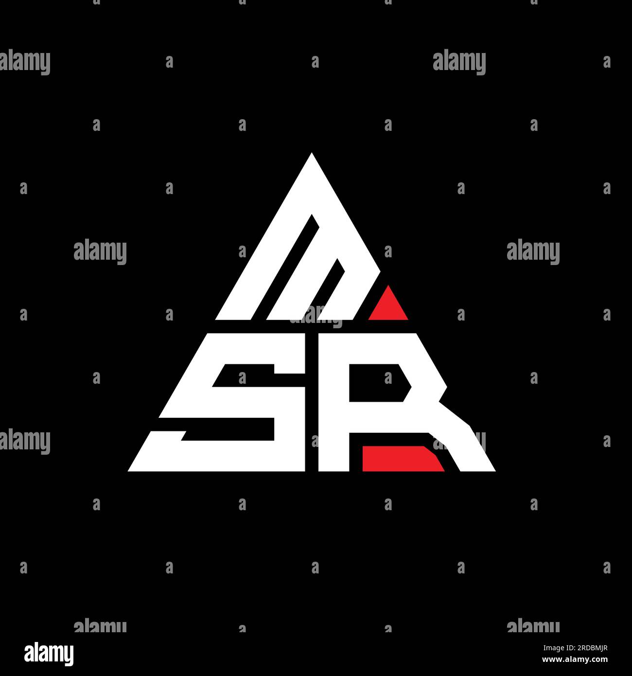 MSR triangle letter logo design with triangle shape. MSR triangle logo ...