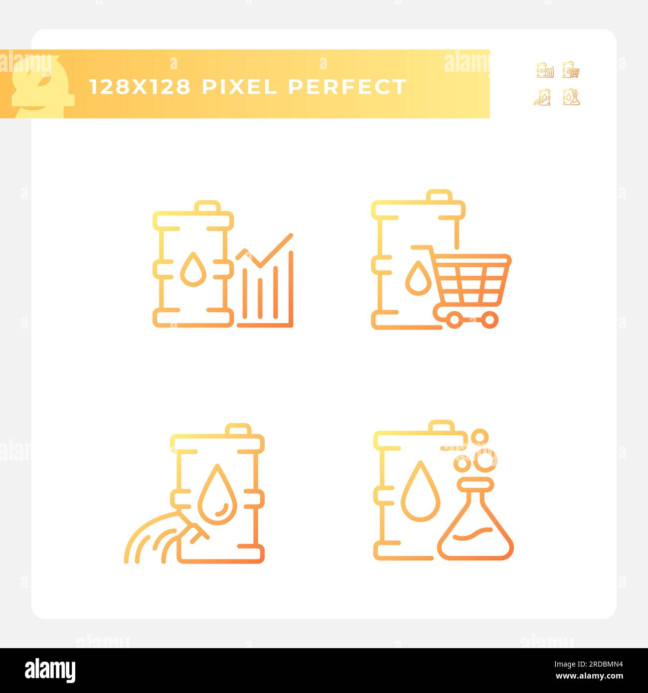 Oil economy gradient linear vector icons set Stock Vector Image & Art - Alamy