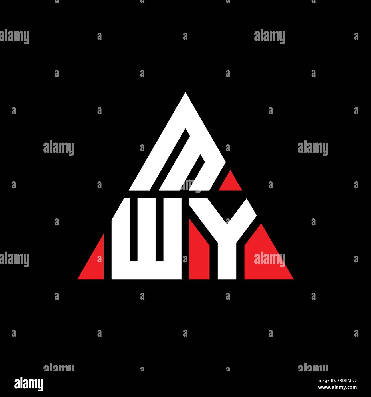 MWY triangle letter logo design with triangle shape. MWY triangle logo ...