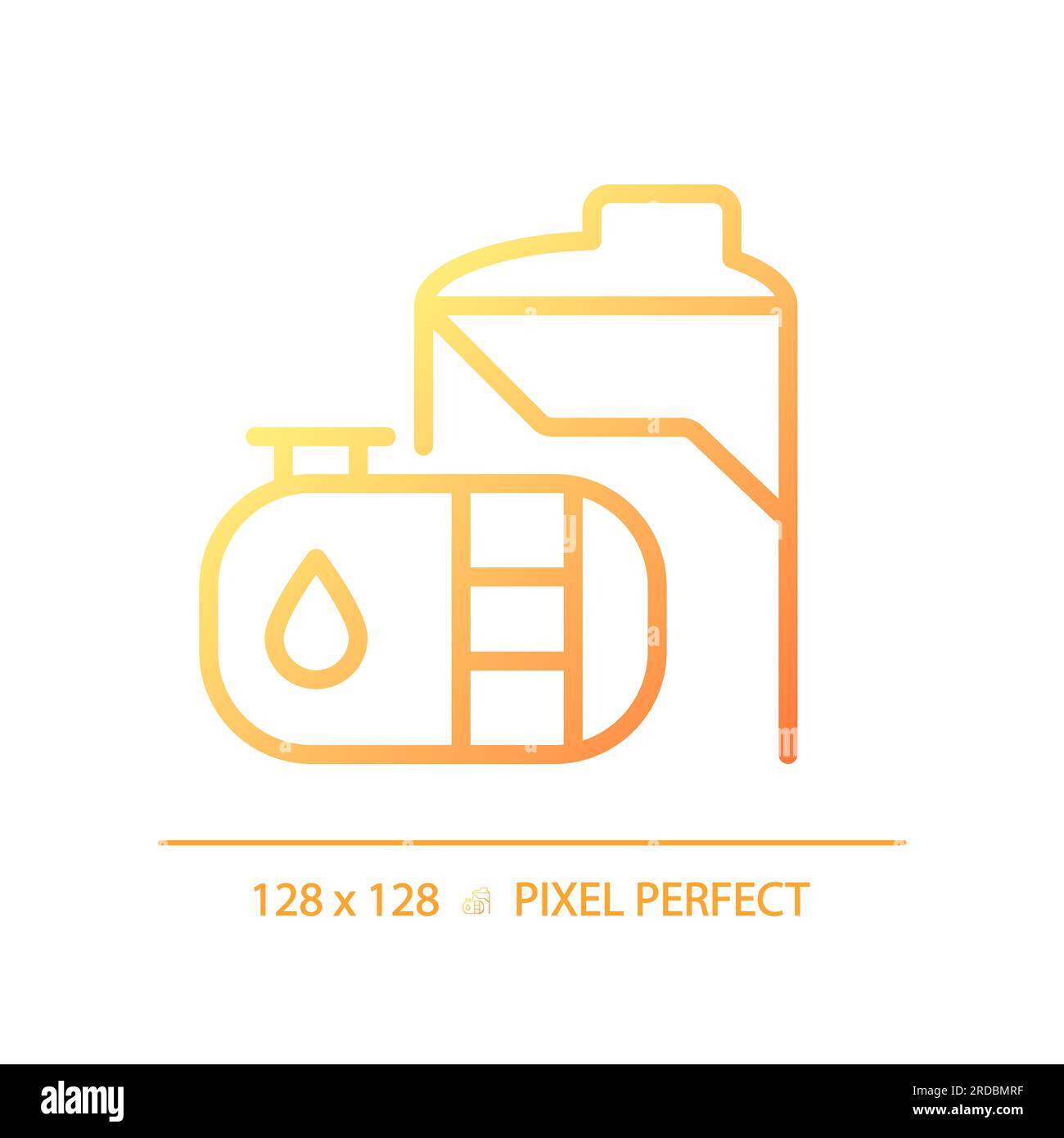 Oil refinery tank gradient linear vector icon Stock Vector Image & Art - Alamy