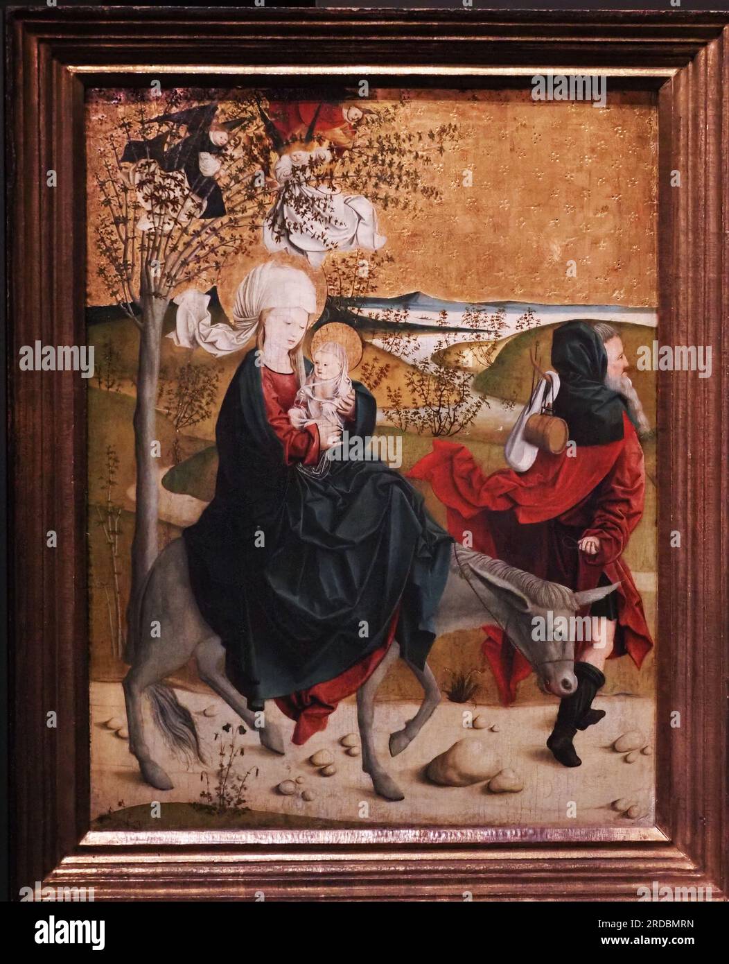 The Flight to Egypt (interior of left wing). Predella wings of an ...