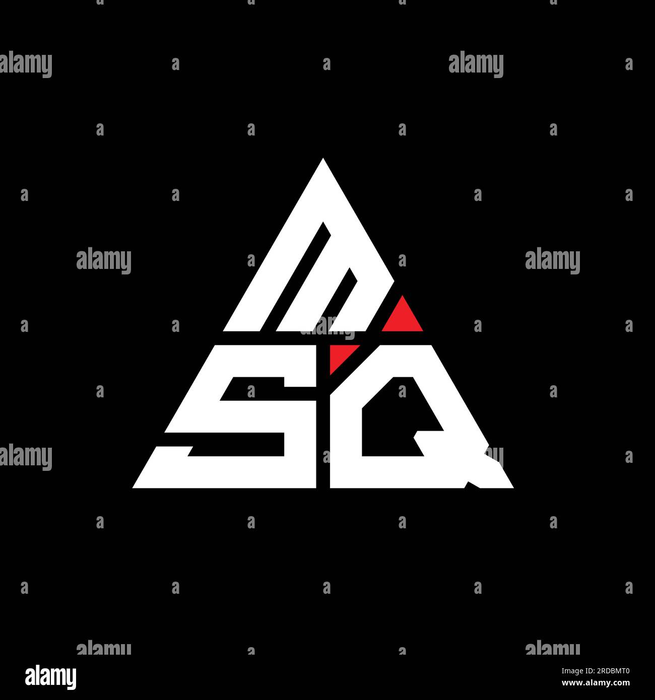 MSQ triangle letter logo design with triangle shape. MSQ triangle logo design monogram. MSQ ...