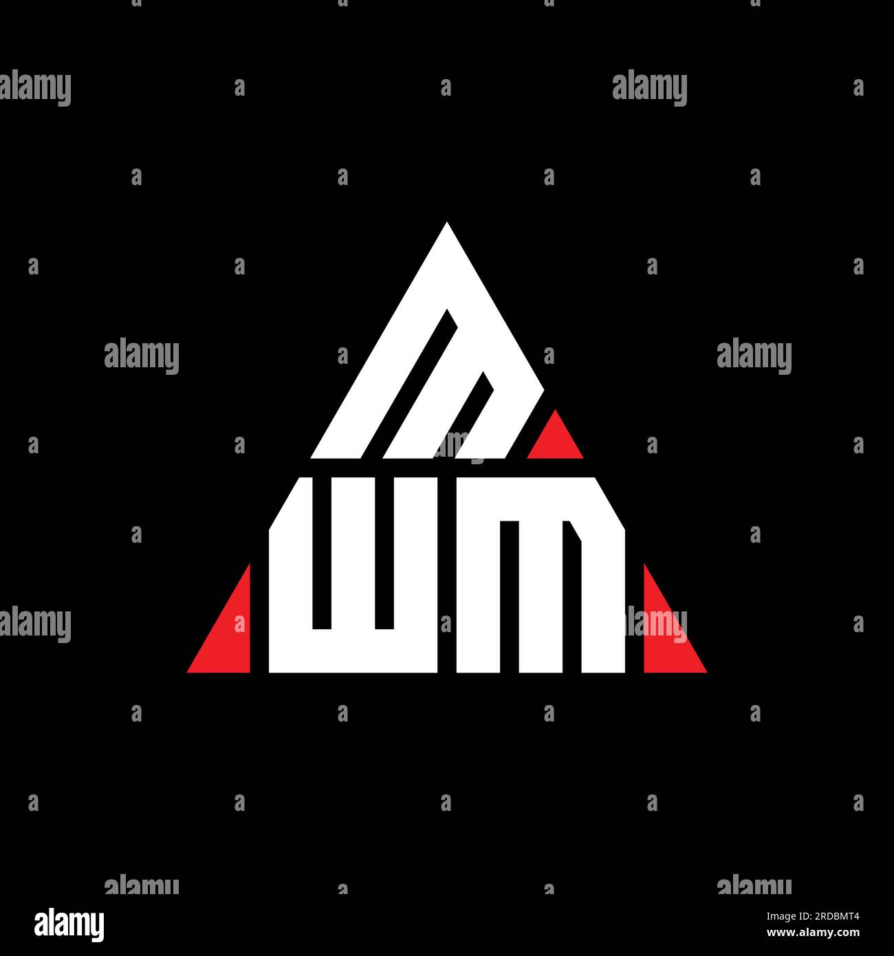 MWM triangle letter logo design with triangle shape. MWM triangle logo ...
