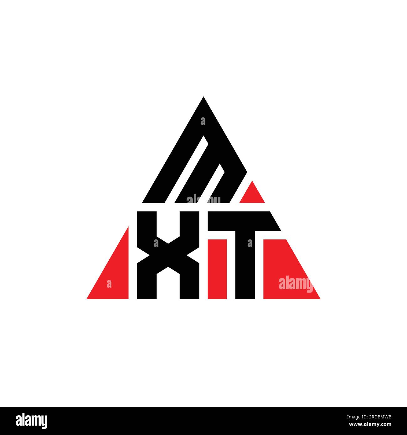 MXT triangle letter logo design with triangle shape. MXT triangle logo ...