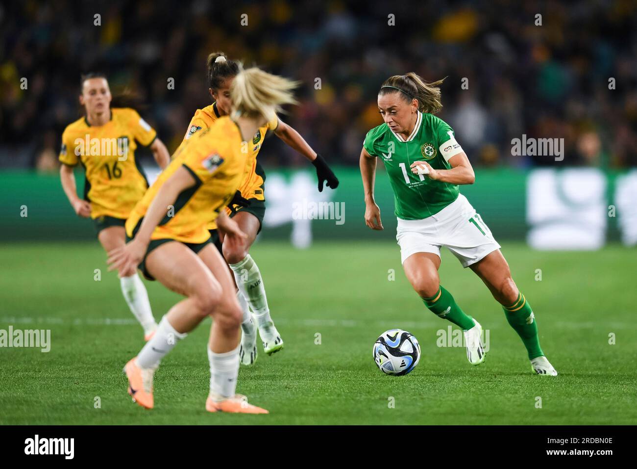 SYDNEY, AUSTRALIA - JULY 20: Katie McCabe of Ireland controls the ball ...