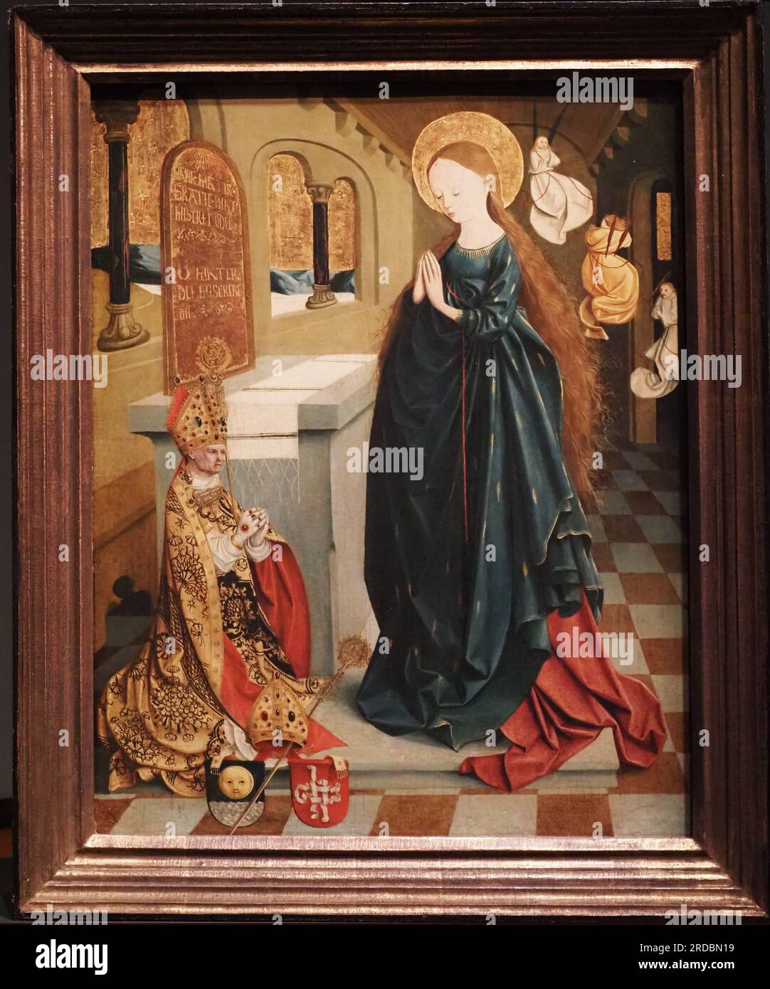 Mary in the Dress with Wheat Ears with the Donor Benedikt Eck of ...