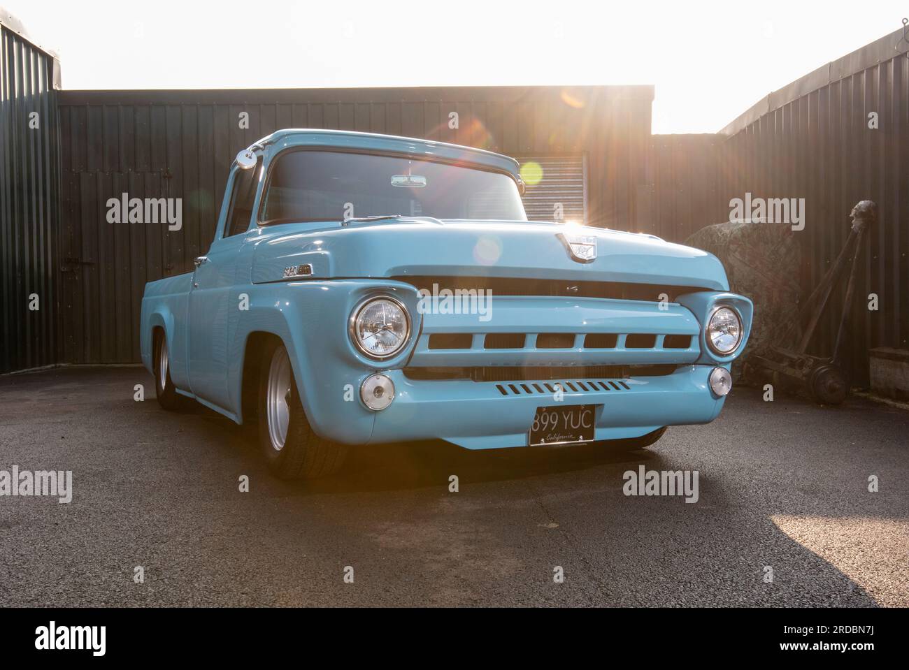 lowered Ford F100 classic American pick up truck Stock Photo - Alamy