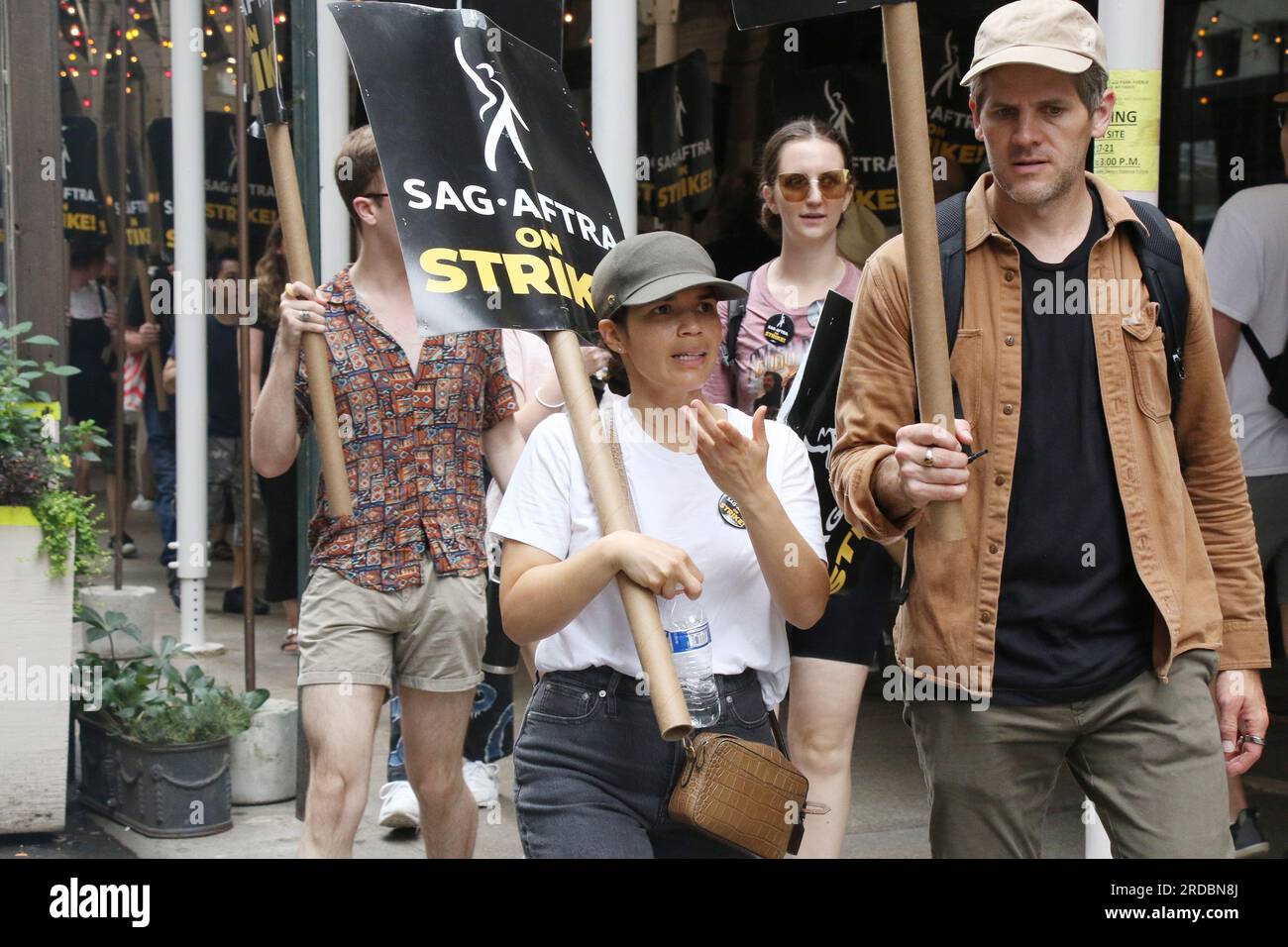 New York, NY, USA. 19th July, 2023. America Ferrera, Ryan Piers William ...