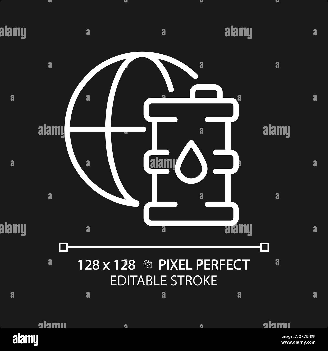 Global oil consumption white linear icon for dark theme Stock Vector ... Global oil consumption white linear icon for dark theme Stock Vector ...