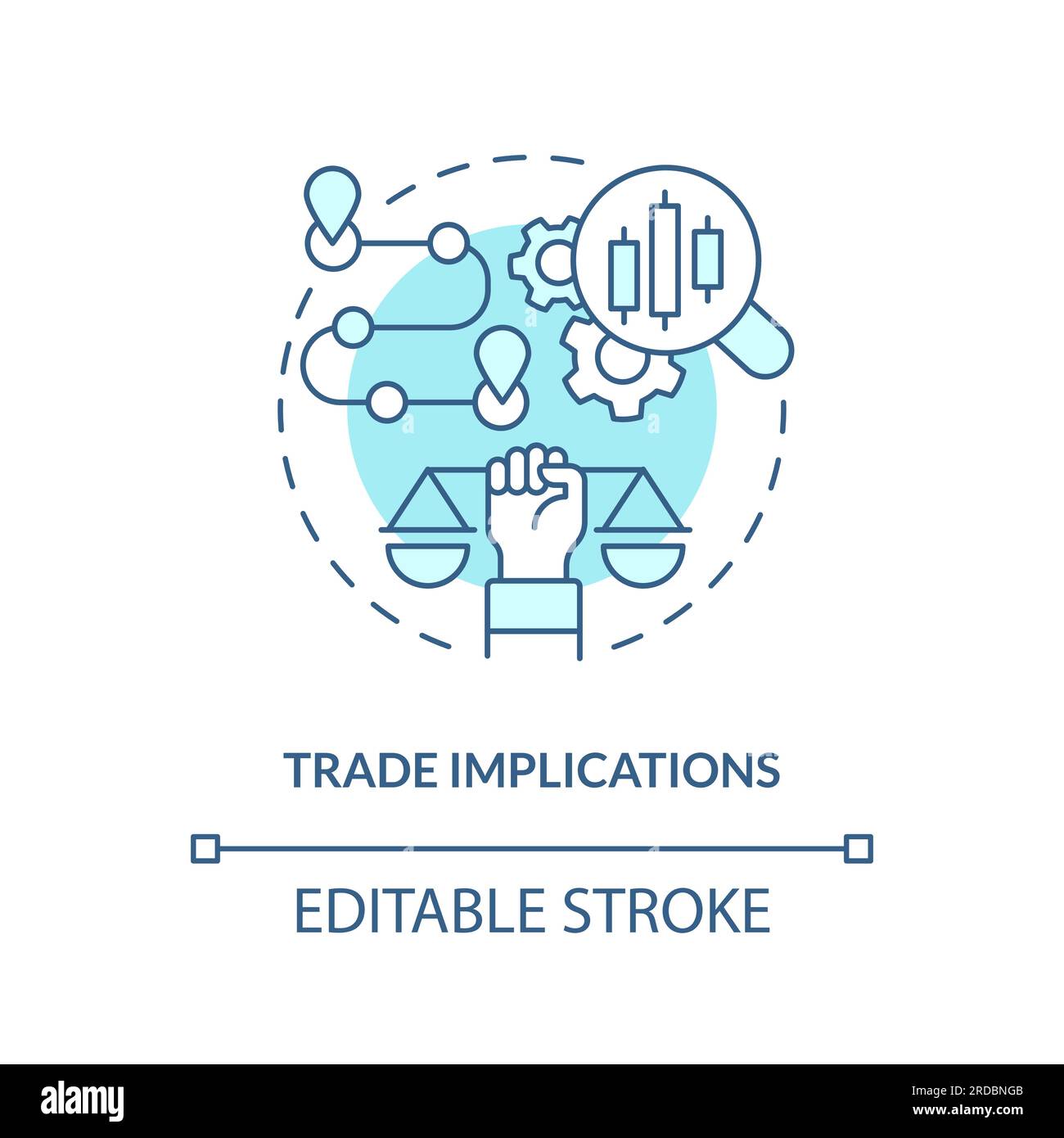 2D trade implications concept icon Stock Vector Image & Art - Alamy
