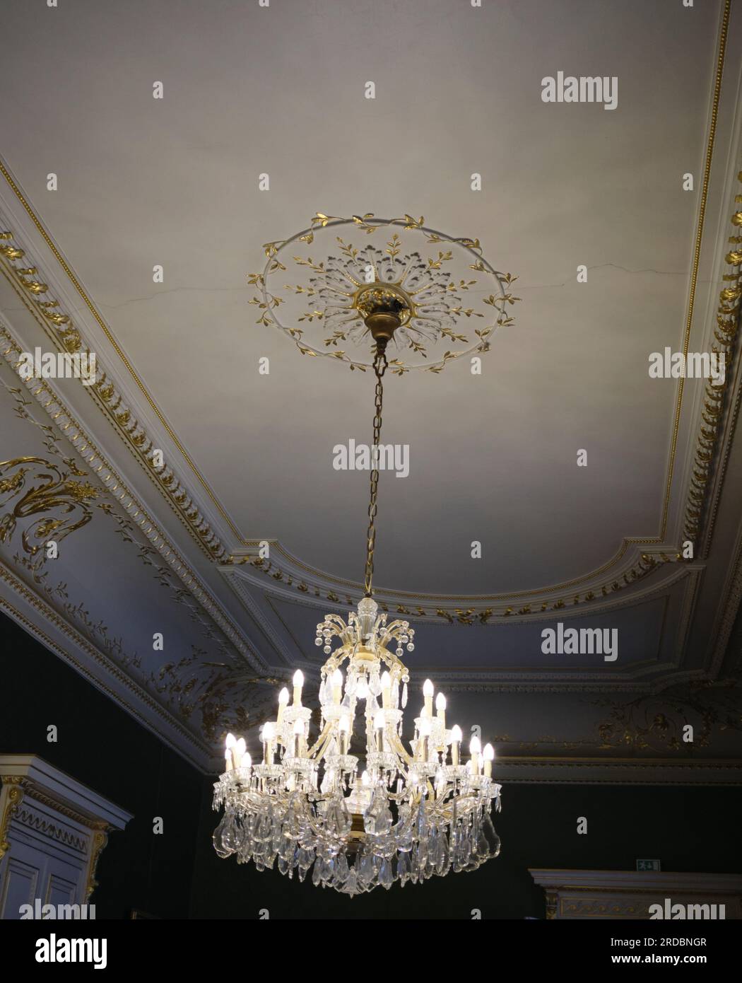 The beautiful interior of Festetics Palace Keszethely , Hungary Stock ...