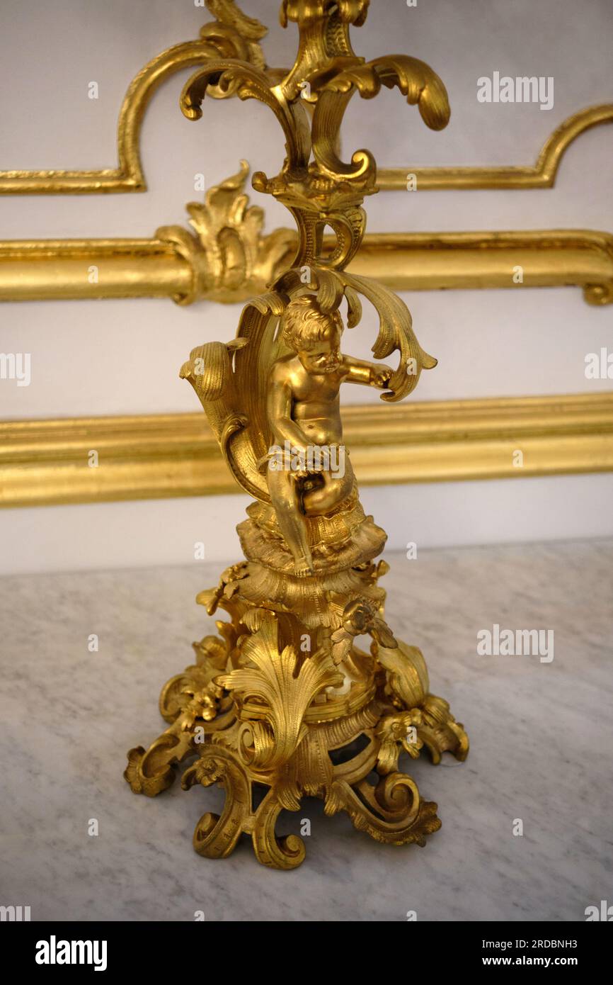 The beautiful interior of Festetics Palace Keszethely , Hungary Stock ...