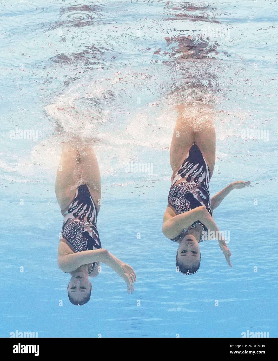 Moe HIGA and Mashiro YASUNAGA of Japan perform during the Artistic ...