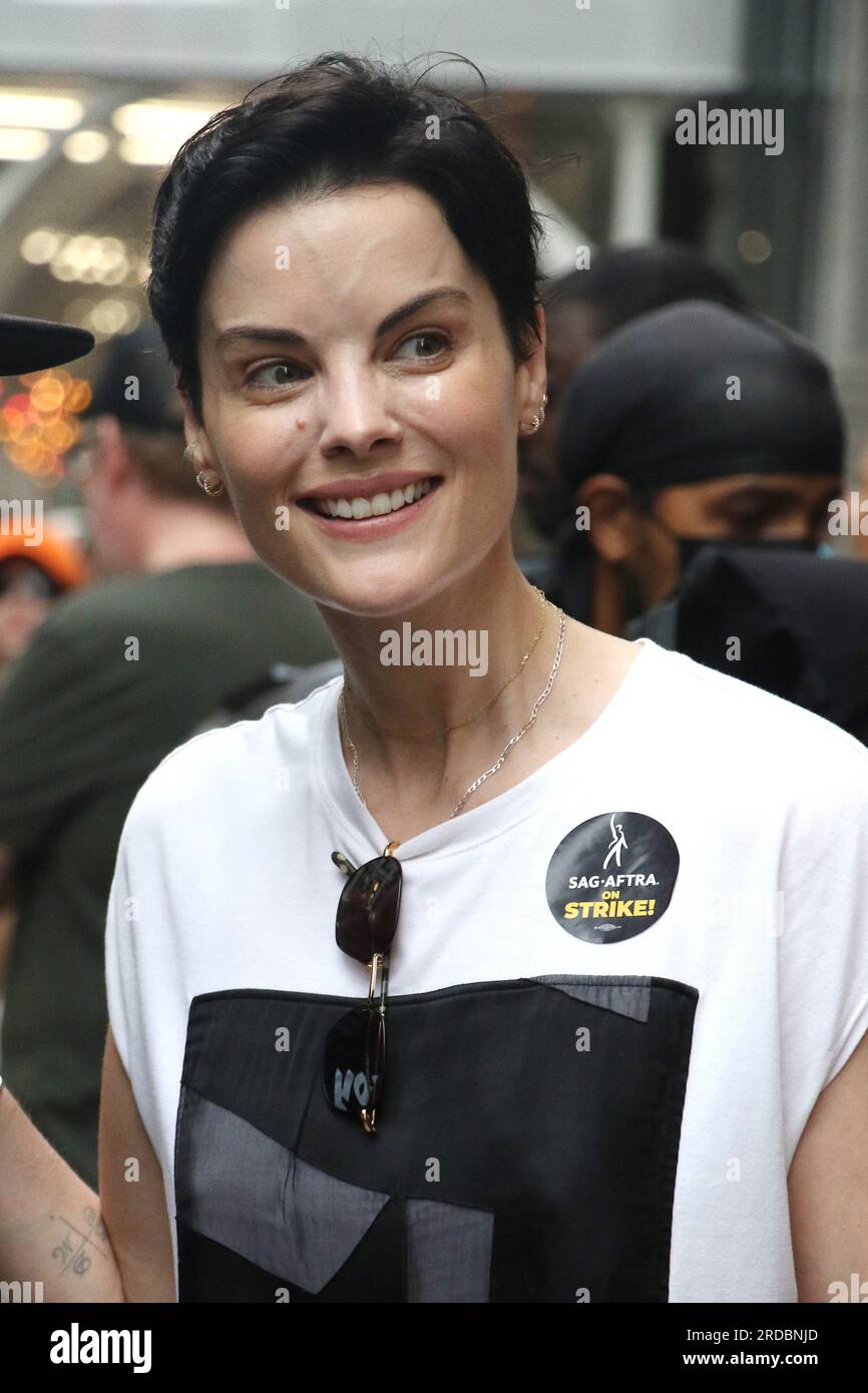 New York, NY, USA. 19th July, 2023. Jaimie Alexander seen at the SAG ...