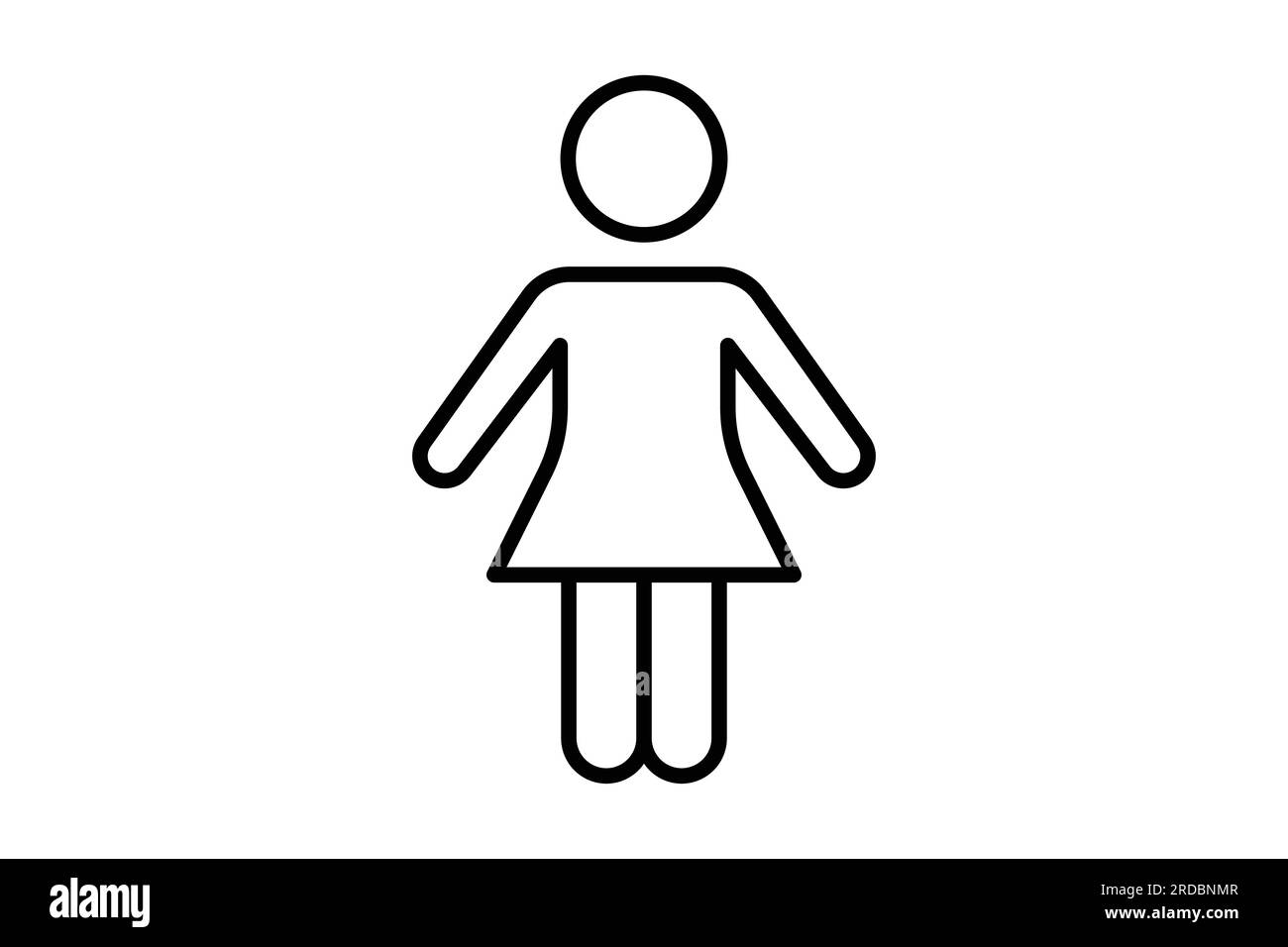 woman icon. icon related to sign toilet, dressing room, bathroom. Line ...