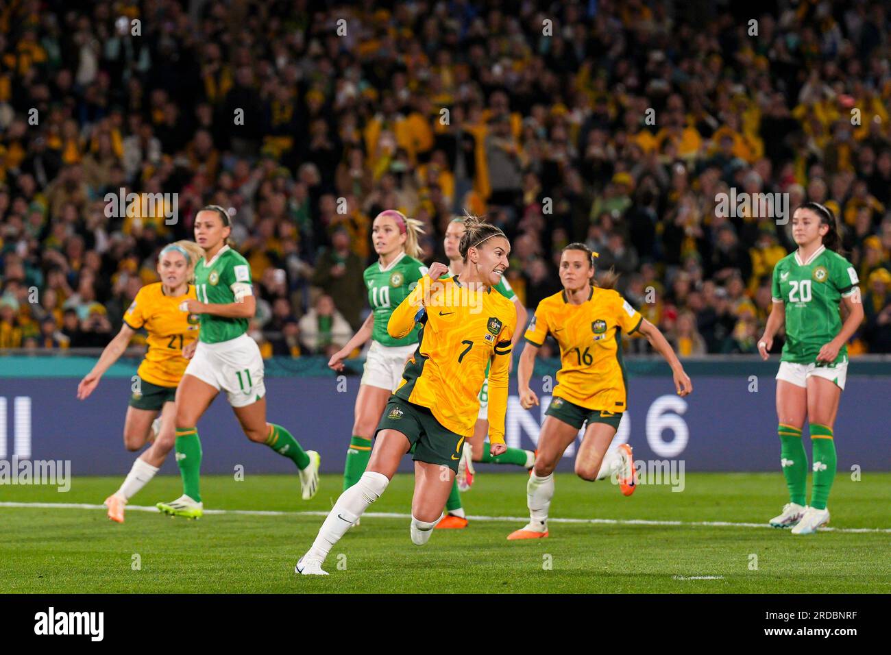Australia's Steph Catley celebrates scoring their side's first goal of ...