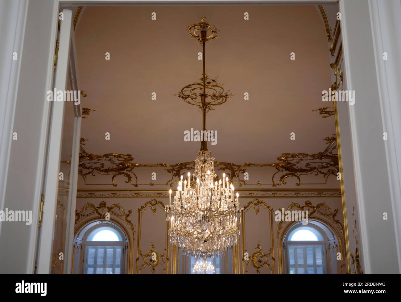 The beautiful interior of Festetics Palace Keszethely , Hungary Stock ...