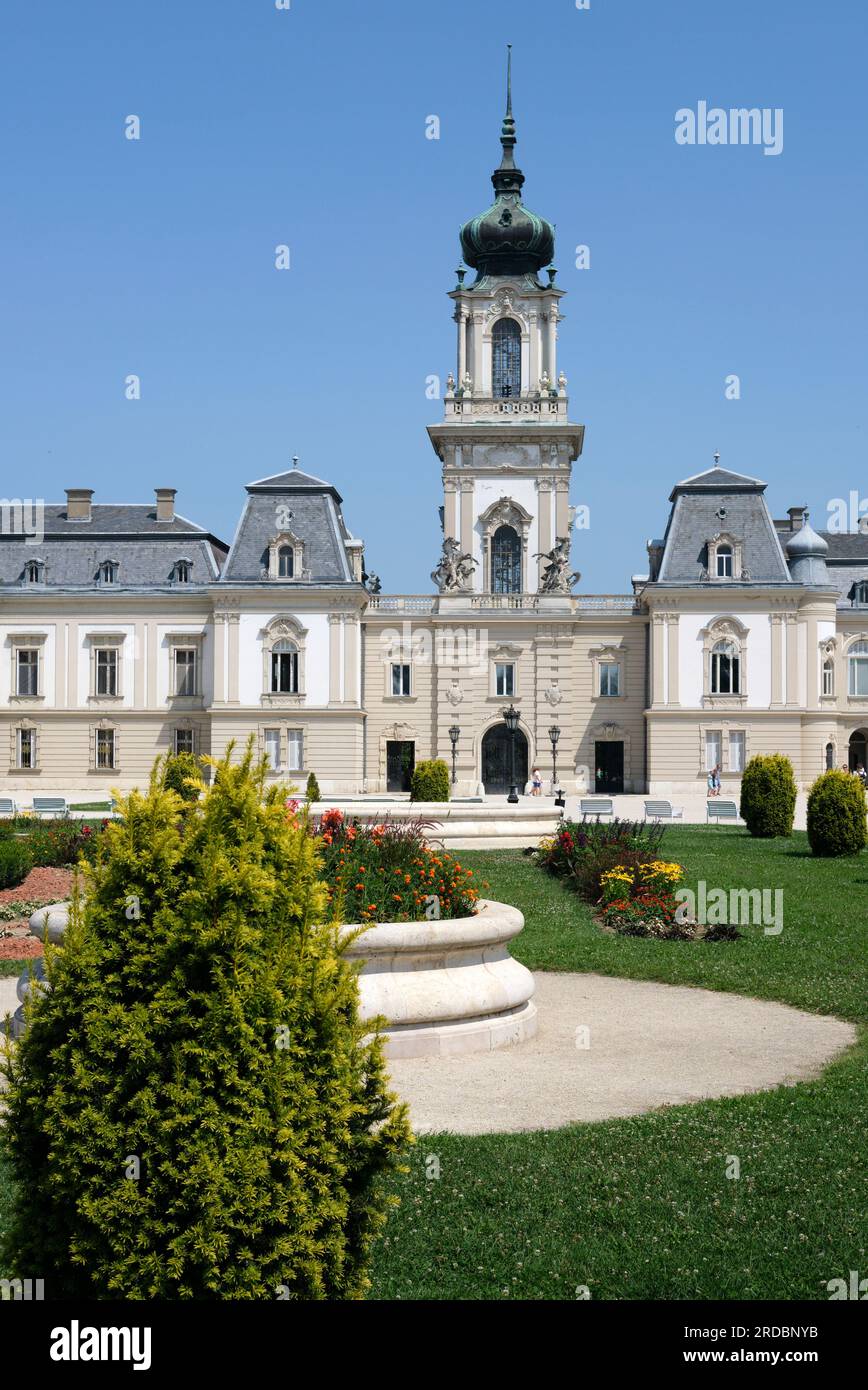 Exterior of a Baroque Festetics Palace in Kszethely,Hungary Stock Photo ...