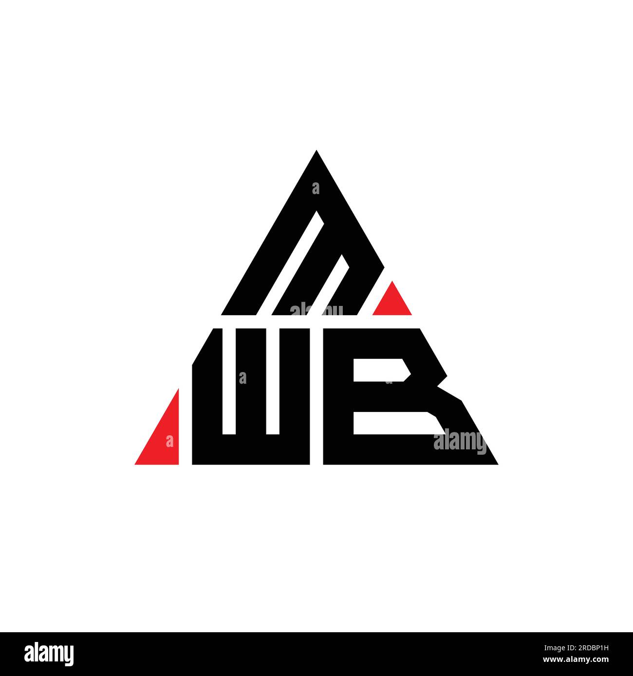 MWB triangle letter logo design with triangle shape. MWB triangle logo ...
