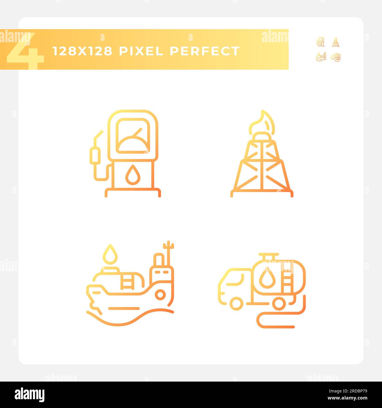 Energy Sector Gradient Linear Vector Icons Set Stock Vector Image And Art