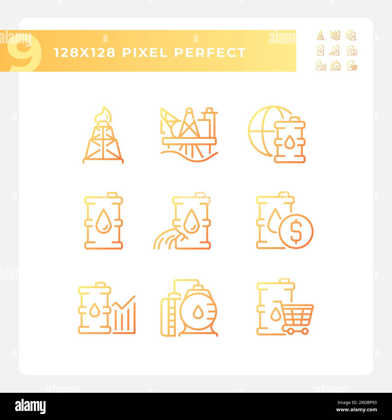 Oil production gradient linear vector icons set Stock Vector Image & Art - Alamy