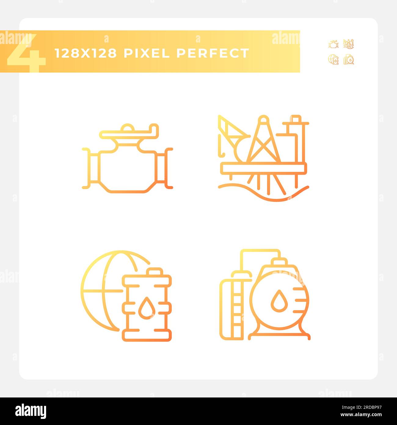 Petroleum distribution gradient linear vector icons set Stock Vector Image & Art - Alamy