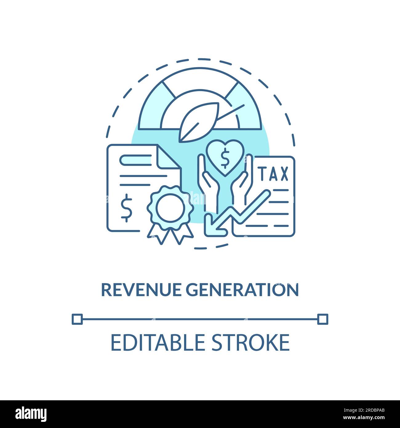 2D revenue generation concept icon Stock Vector Image & Art - Alamy