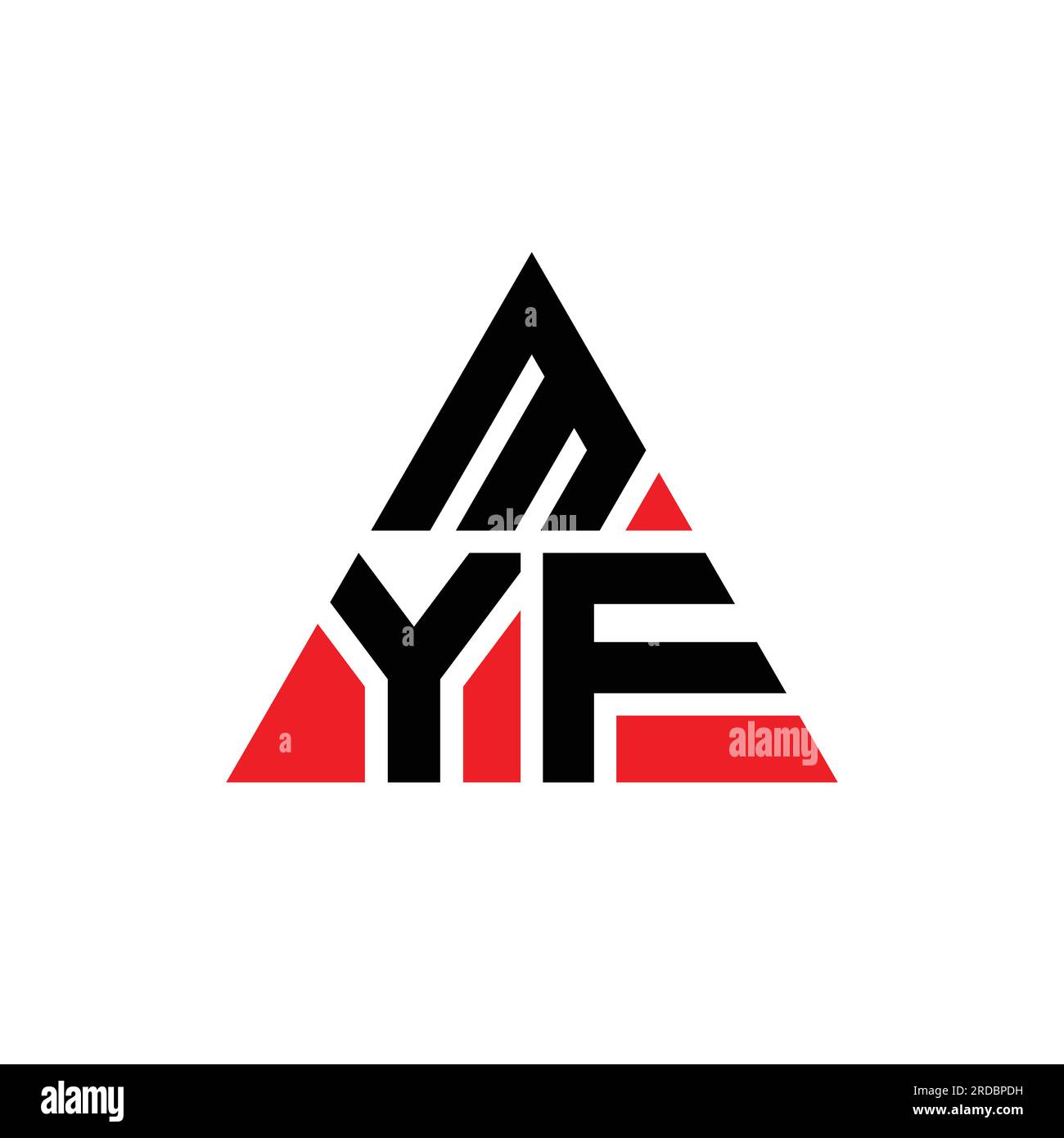 MYF triangle letter logo design with triangle shape. MYF triangle logo ...