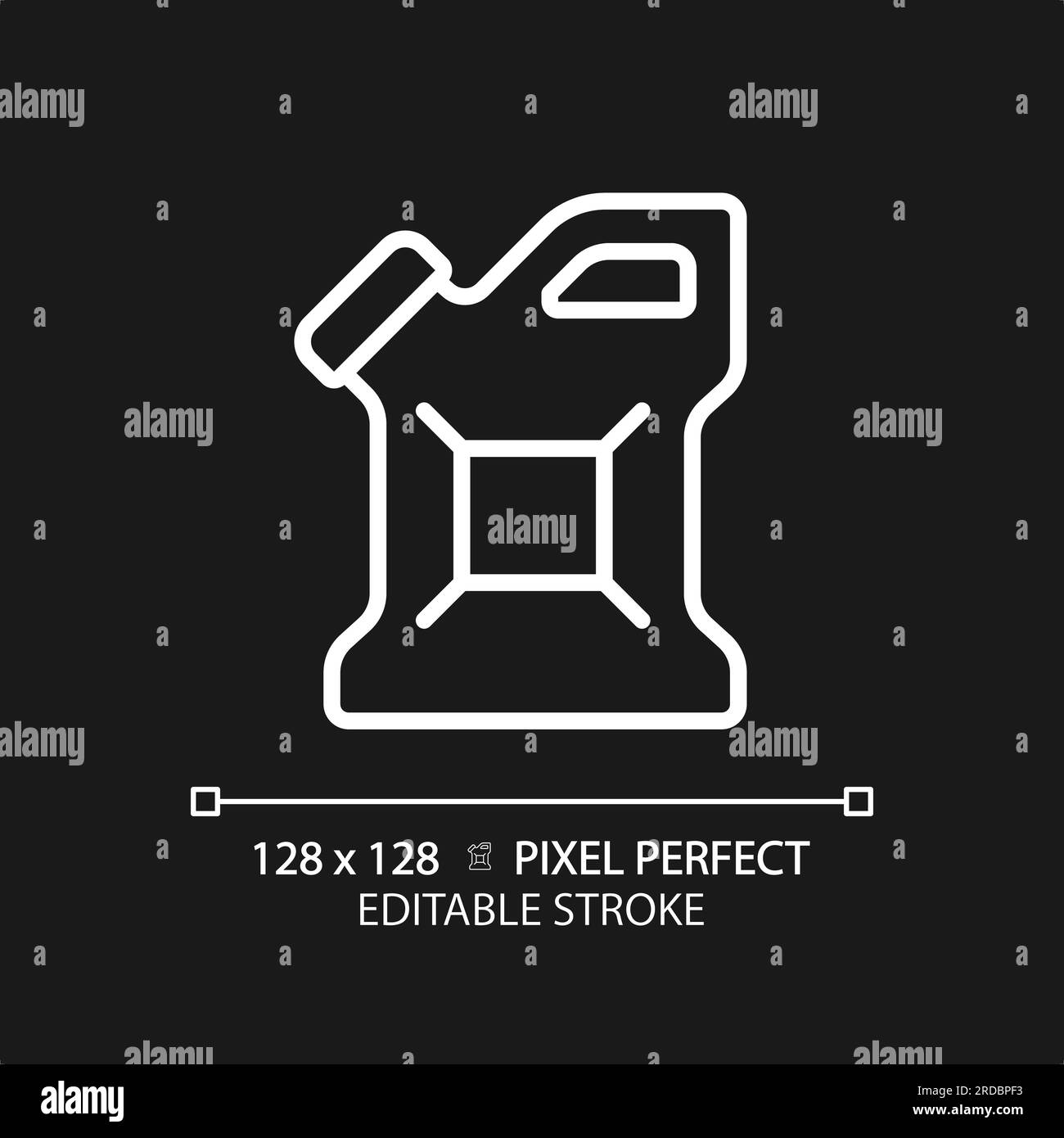 Jerrycan white linear icon for dark theme Stock Vector Image & Art - Alamy