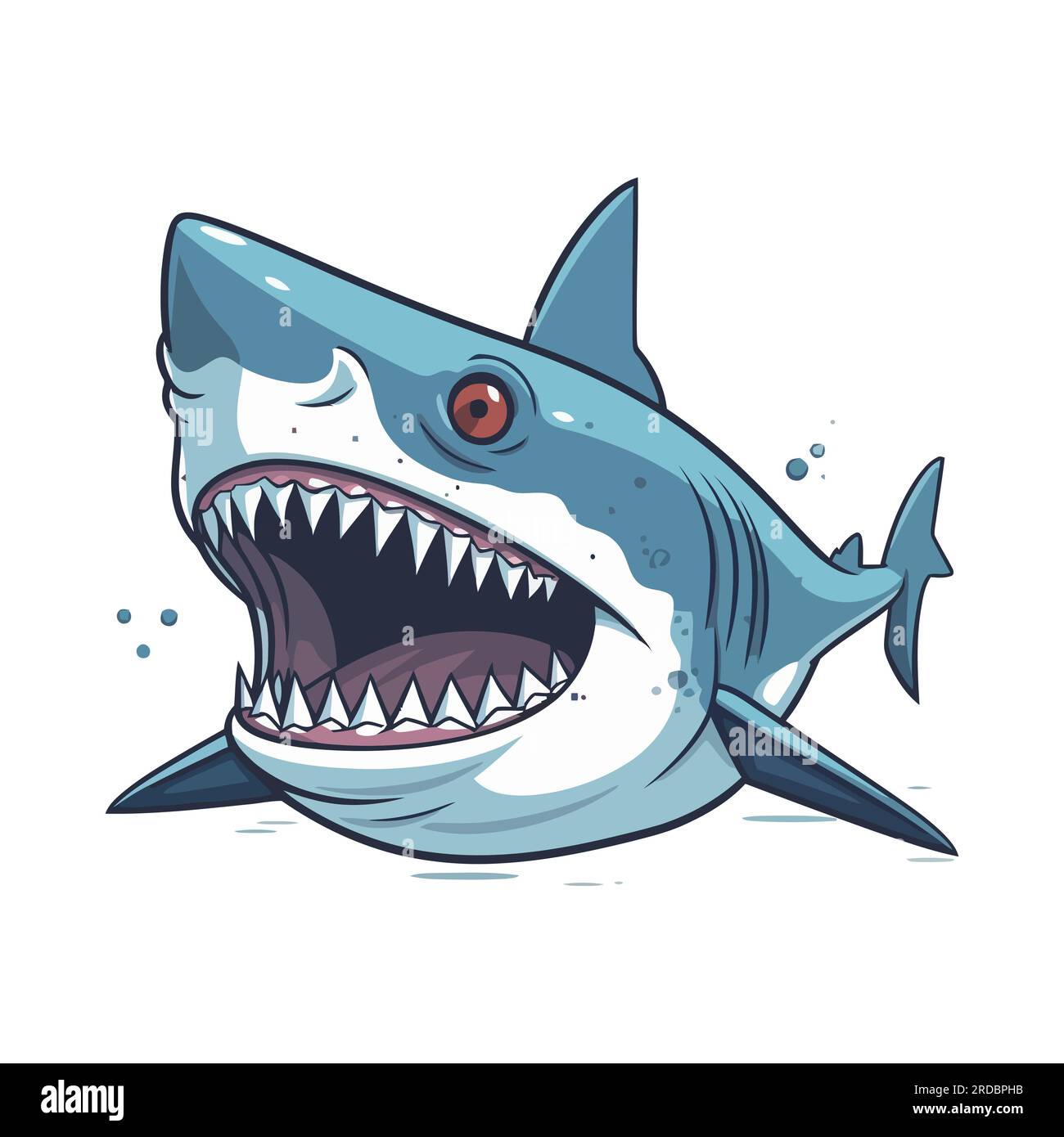 Cartoon Angry Shark