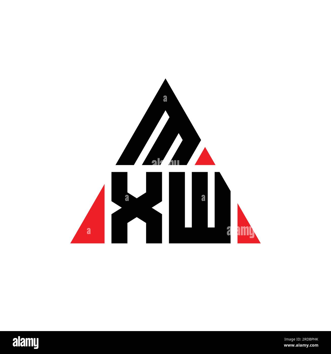 MXW triangle letter logo design with triangle shape. MXW triangle logo ...