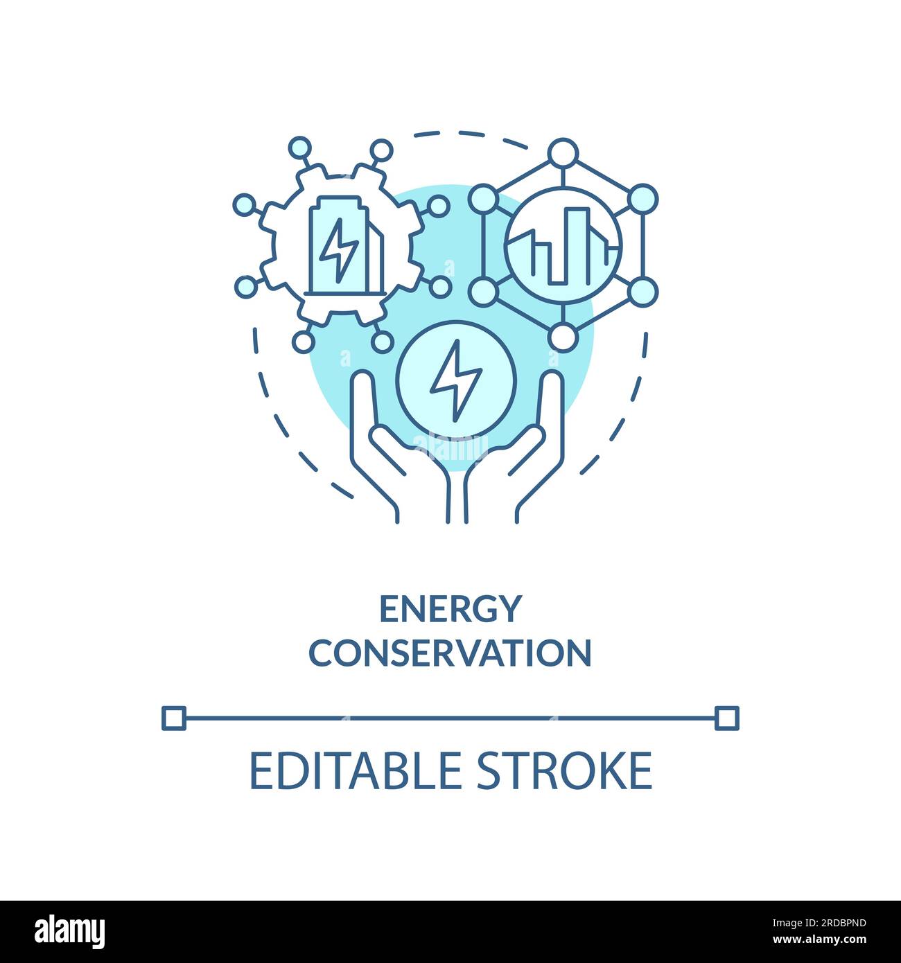 2D customizable energy conservation concept icon Stock Vector Image ...