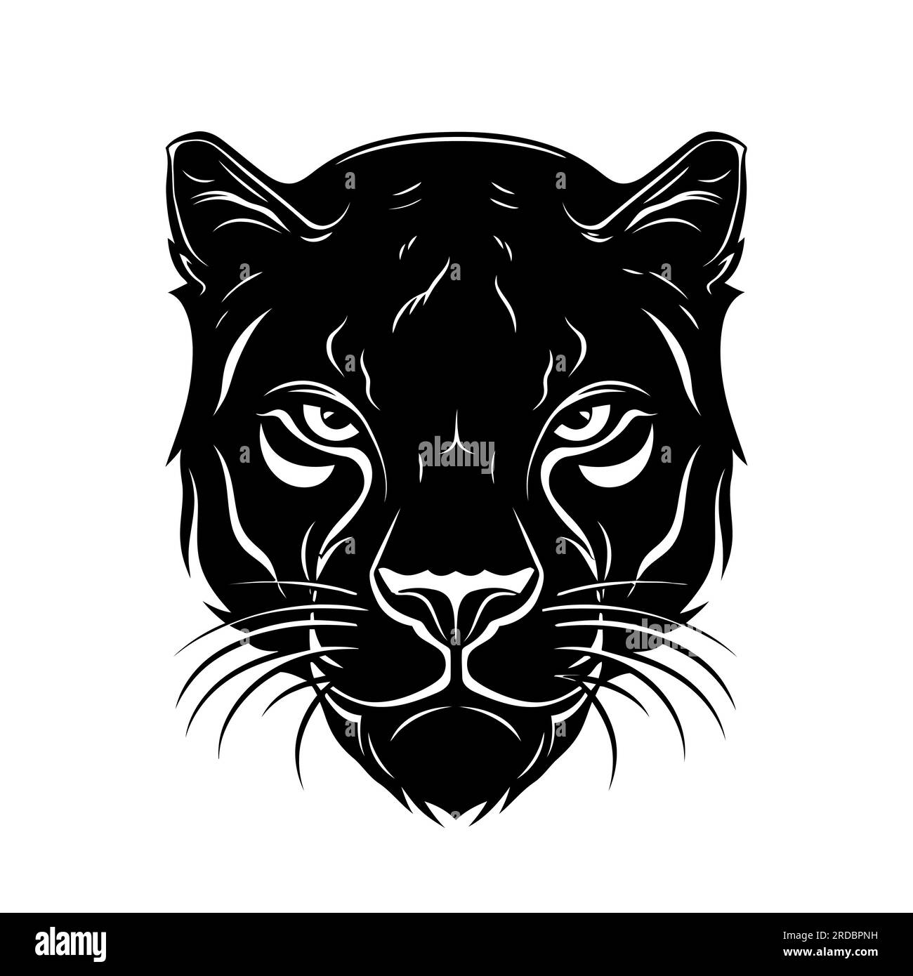 Panther head logo design. Abstract drawing panther face. Cute panther ...