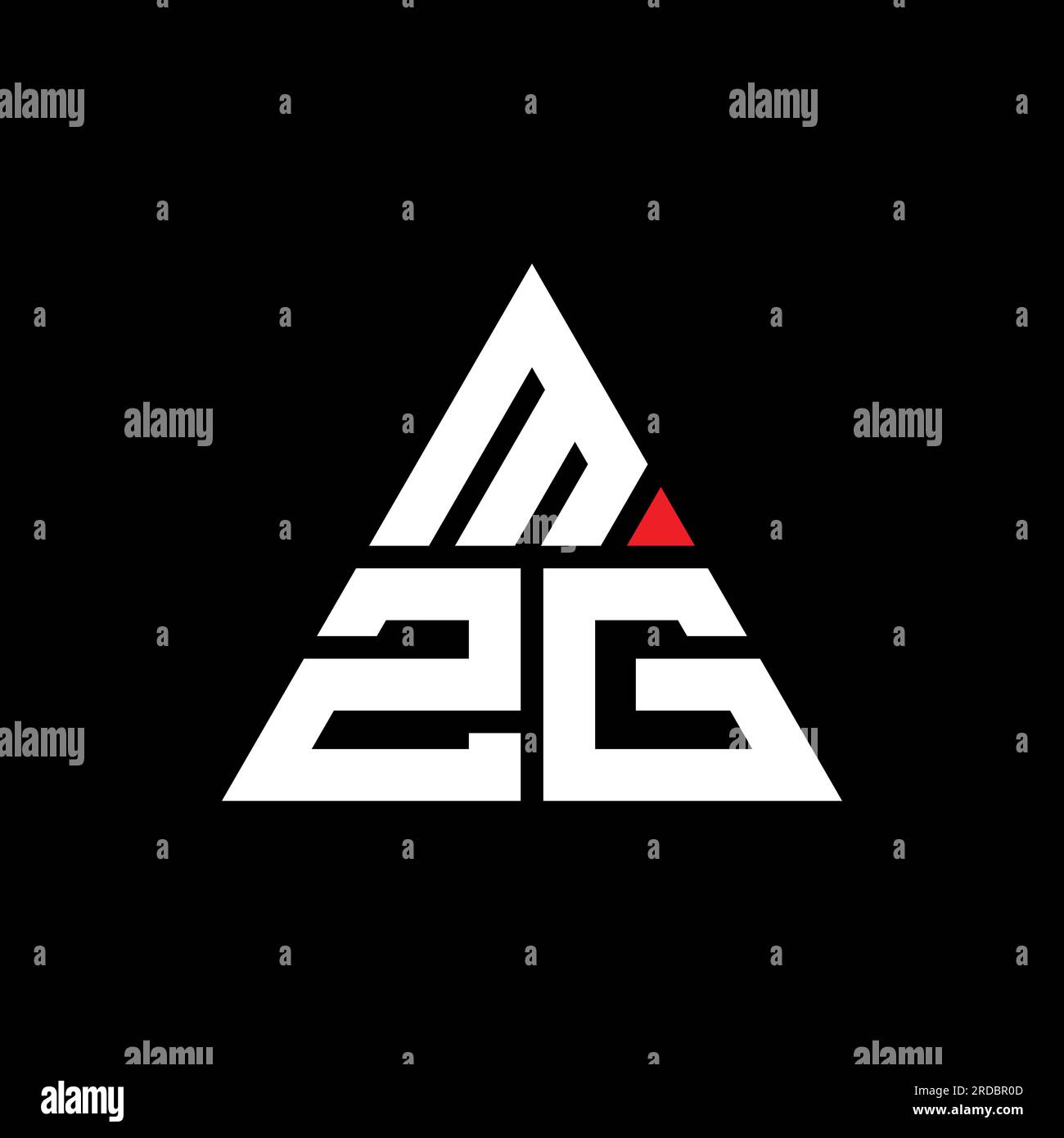 Mzg Triangle Letter Logo Design With Triangle Shape Mzg Triangle Logo Design Monogram Mzg