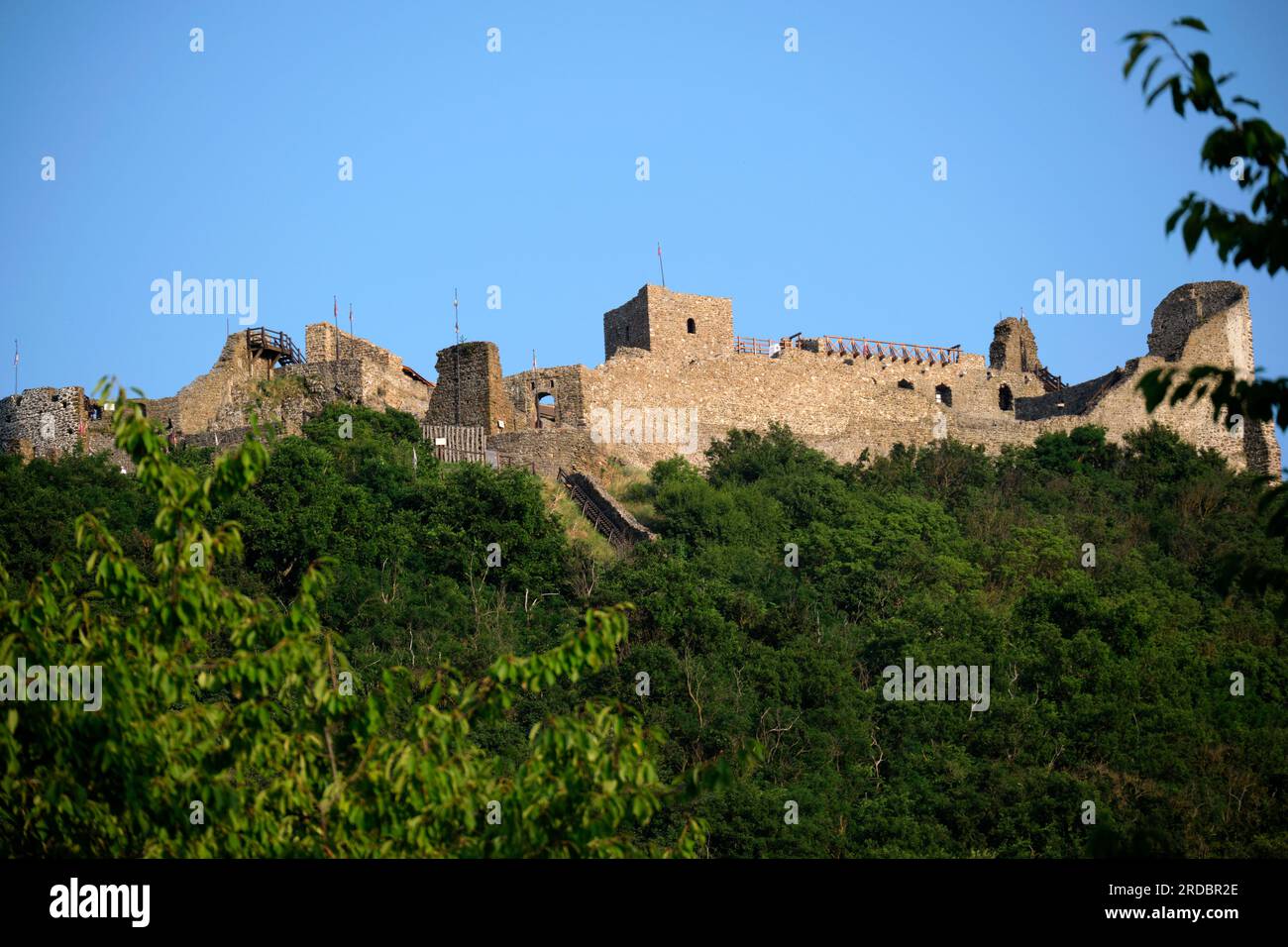 The history of the castle dates back to the mid 13th hi-res stock ...