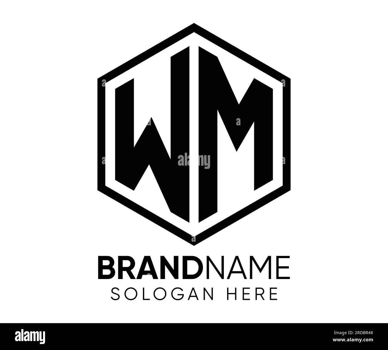 Wm letter logo design Cut Out Stock Images & Pictures - Alamy