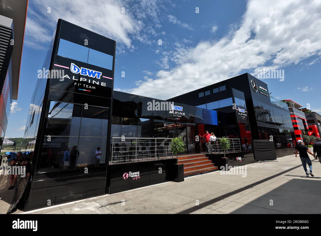 Budapest, Hungary. 20th July, 2023. Alpine F1 Team motorhome in the ...